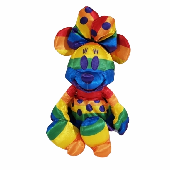 Disney | Toys | Nwt Disney Minnie Mouse Rainbow Plush Stuffed Animal ...